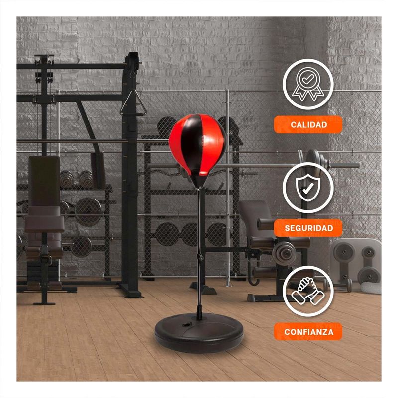 Pera de Boxeo con Base Ajustable para Entrenamiento y Práctica en Casa ...