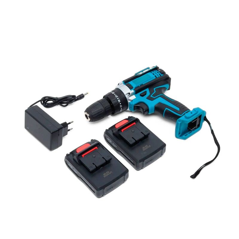 TALADRO PERCUTOR DOBLE BATERIA 48V + AMOLADORA + LLAVE IMPACTO GENERICO ...