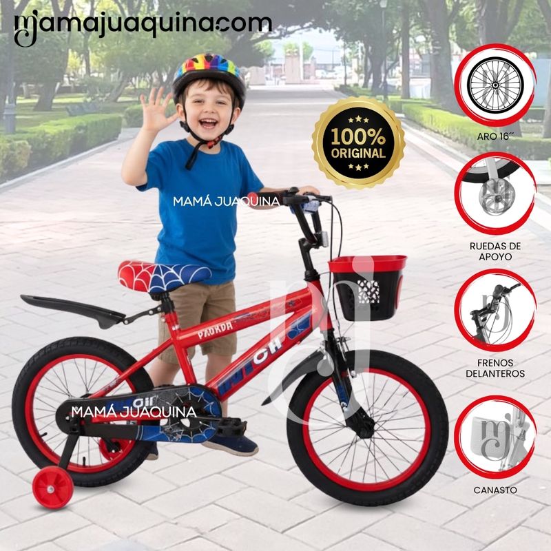 Bicicleta Para Niño Aro 16 «SPYDER PARK» Edición Limitada Red VELOX ...