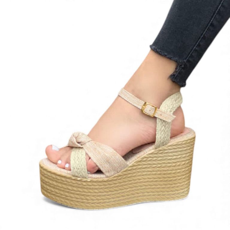 Sandalia Mujer 1431L-58 Gamuza Y Soguilla Planta Pu Planta 9 Color ...