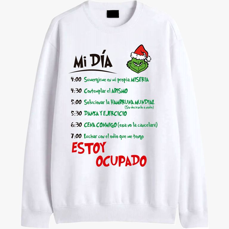 Polera Cuello Redondo Grinch - Modelo Grinch Mi dia GENERICO ...