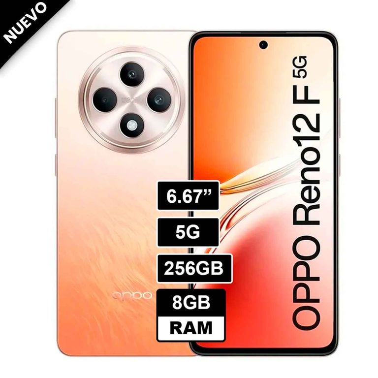 Celular RENO 12F 5G 8GB RAM 256GB Naranja OPPO | falabella.com