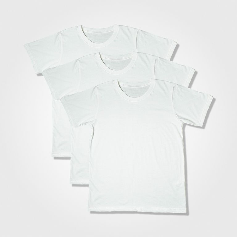 Pack x3 Polos Básicos de Algodón - Blanco MANYA | falabella.com