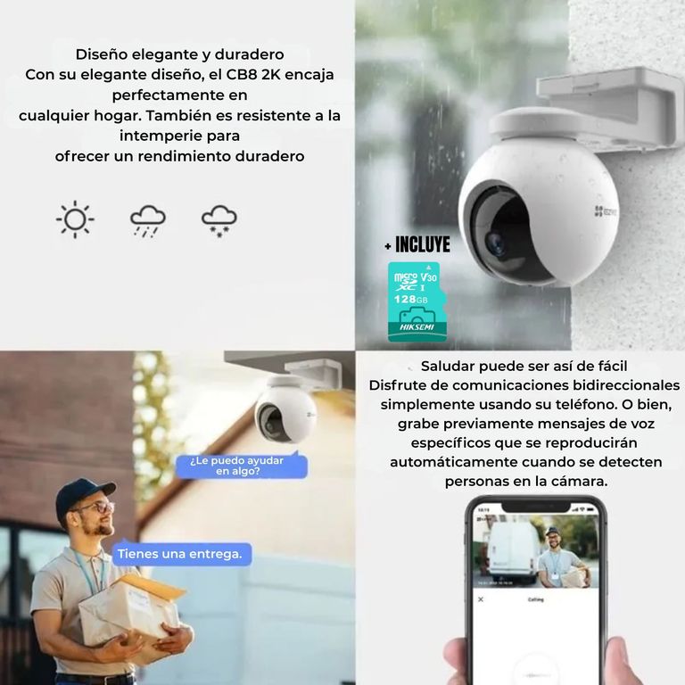 Cámara de Seguridad Ezviz EB84G 2K con GPS Exterior + Panel solar ...