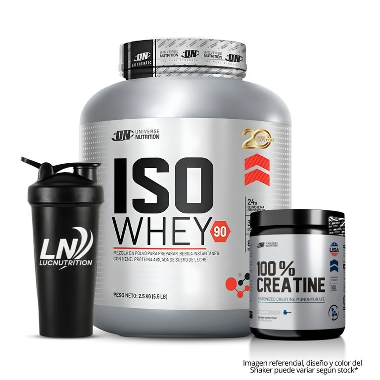 Iso Whey 90 2.5 kg Proteina Isolatada - Chocolate + Creatina Universe ...