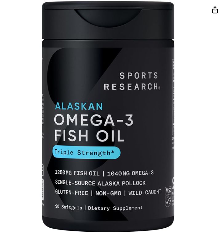 Sports Research Omega-3 Fish Oil Triple Strength 90 cápsulas GENERICO ...