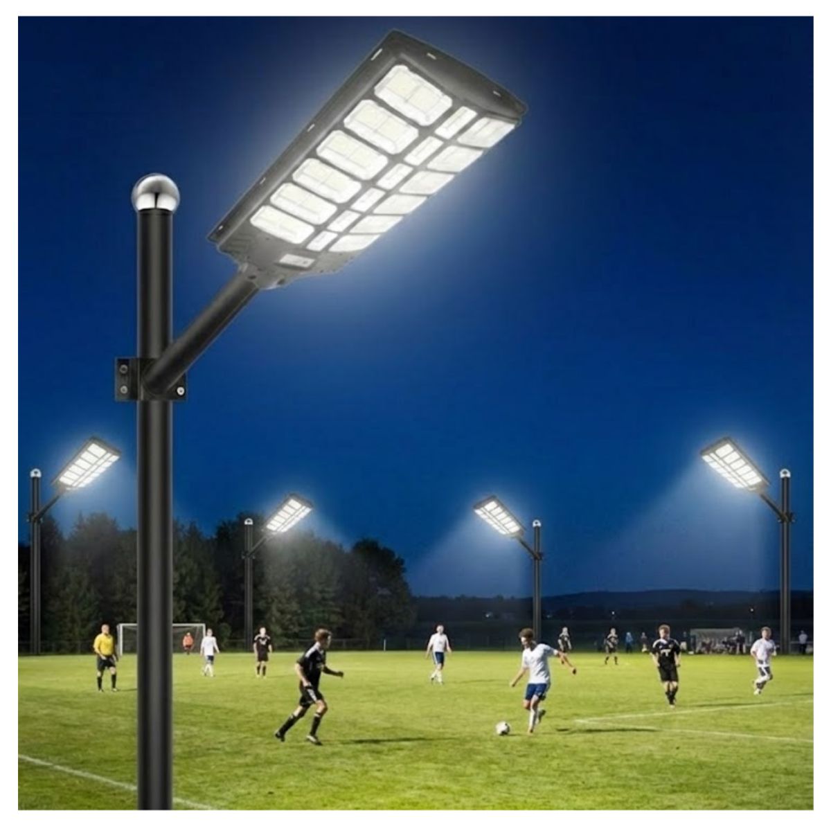 Reflector Farola Luz LED 400W Luminaria con Panel Solar 800 LED Sensor ...