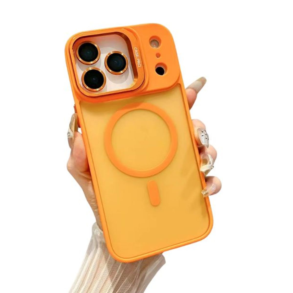 Case MOKET iPhone 17 Pro Max Naranja – Magnético con Soporte de Cámara ...