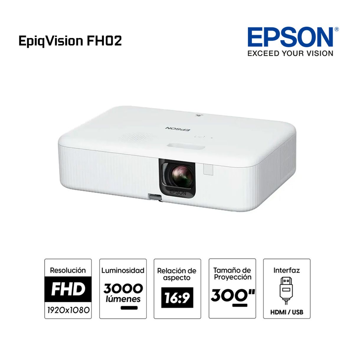 Proyector Portátil EpiqVision FH02 con Android TV FHD 1080p de hasta ...