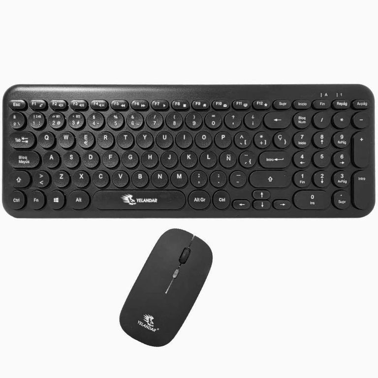 Teclado Mouse Pc Laptop Celular Tablet Wireless Bluetooth Yelandar Q500 ...