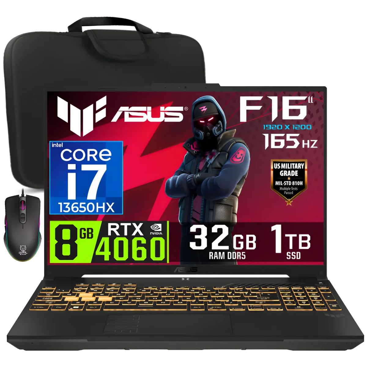 Laptop Asus TUF Gaming F16 FX607 Core i7-13650HX 8GB RTX4060 32GB RAM ...