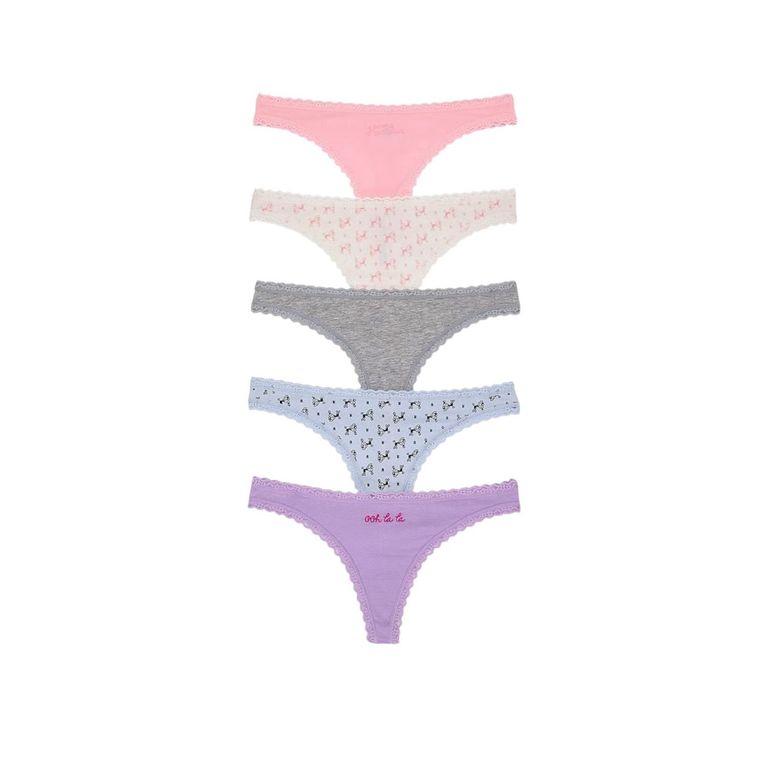 Calzon hilo Algodon Set 5 unidades victorias secret VICTORIA'S SECRET ...
