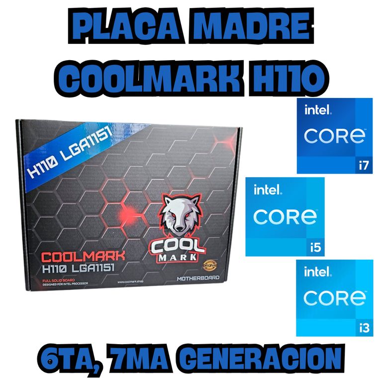 PLACA MADRE H110 COOLMARK INTEL 6TA Y 7MA GENERACION PC GENERICO ...