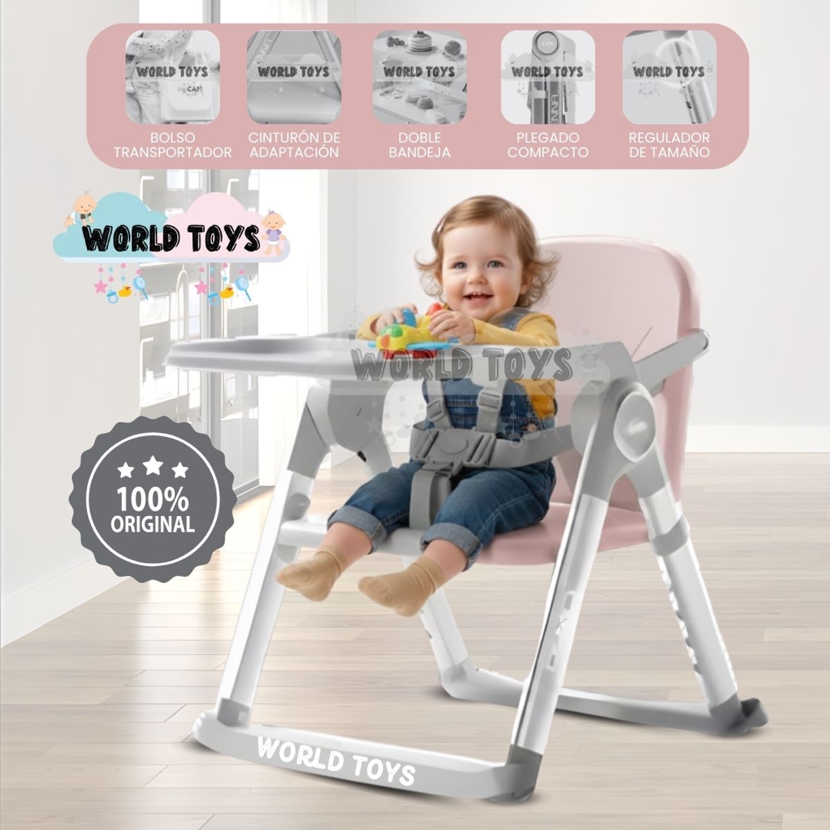 Silla Portatil Plegable «OSMO» Edición Limitada Pink BABY | falabella.com