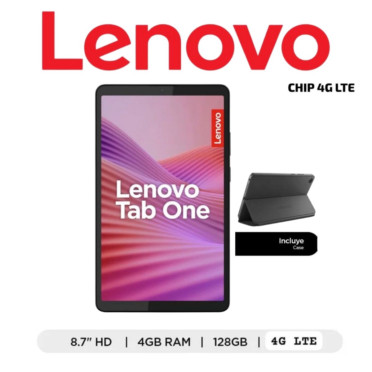TABLET LENOVO TAB ONE 8.7" RAM 4GB+SSD 128GB C/ ENTRADA CHIP + FOLIO ...