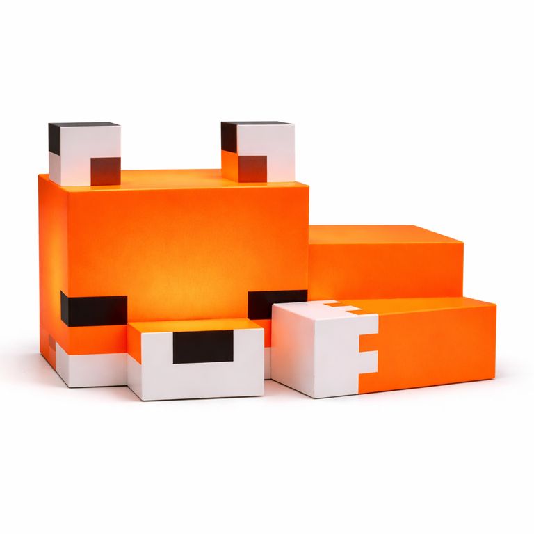 Lámpara Gamer LED Pixel Zorro - Luz Cálida Decorativa para Escritorio y ...