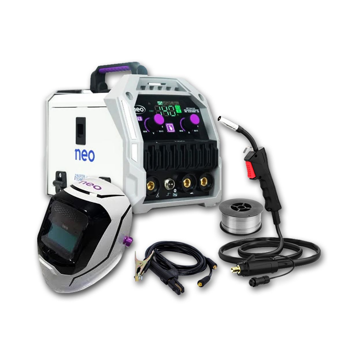 Soldadora Inversora Mig Flux 140A NEO + Careta Fotosensible Neo NEO ...