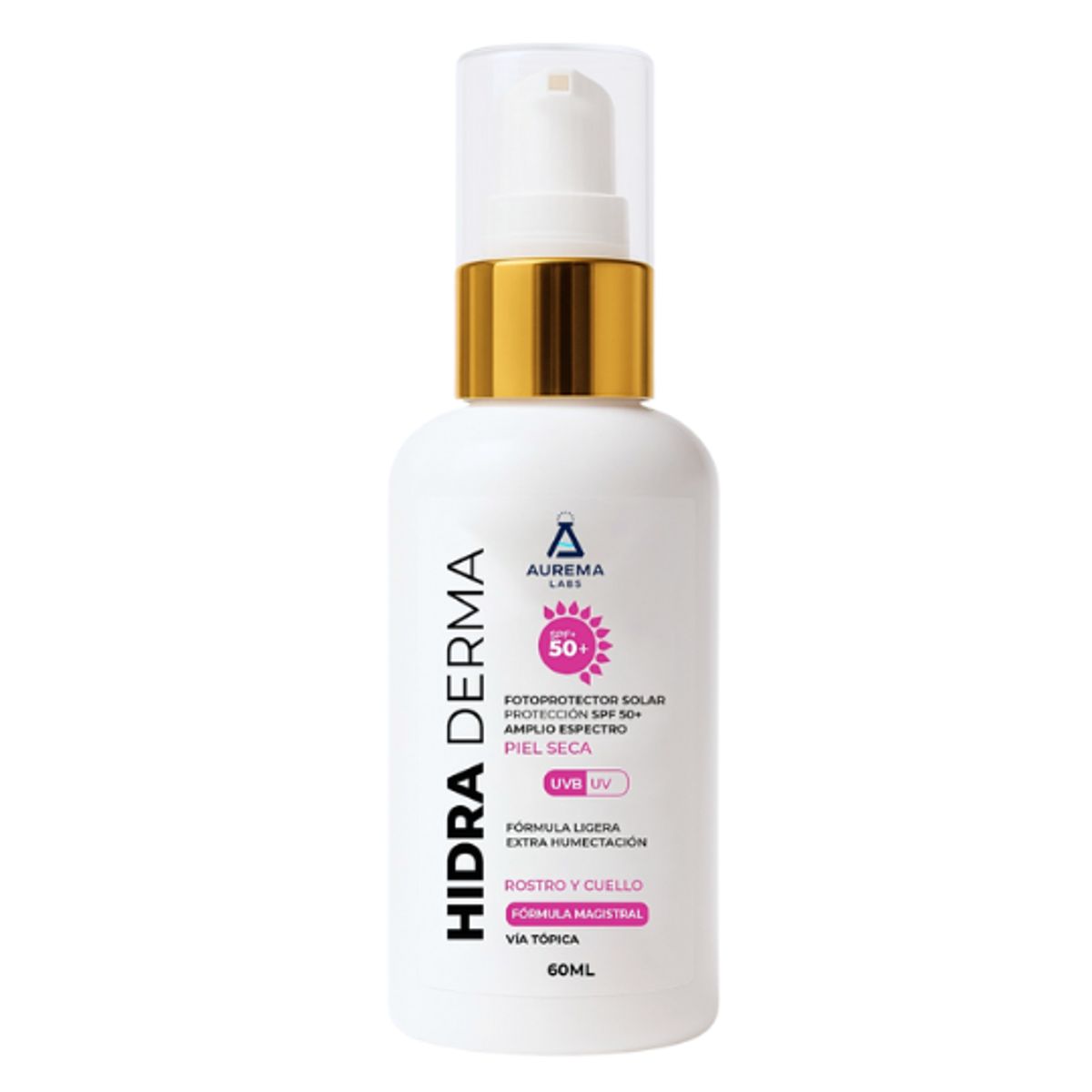 Protector Solar Hidra Derma para Piel Seca SPF 50+ 60ml GENERICO ...
