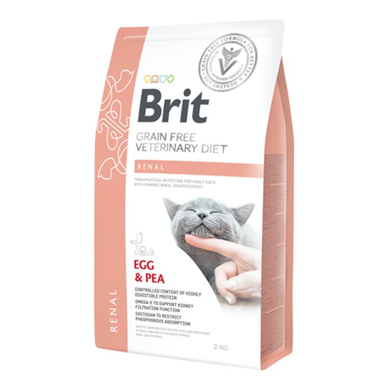 Brit Grain Free Veterinary Diet Cat Renal Egg Pea 2kg BRIT | Falabella Perú