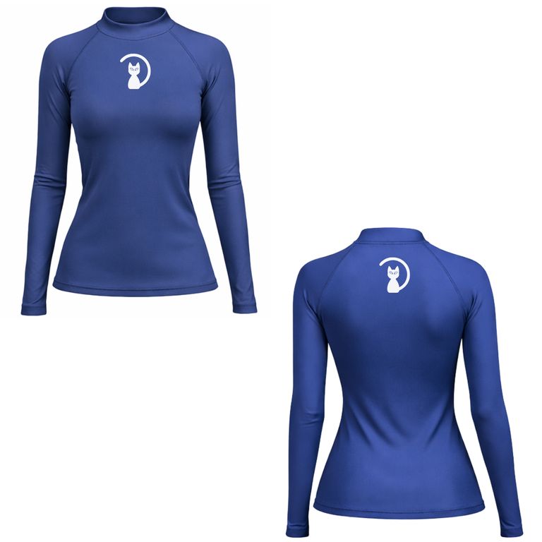 LICRA CON PROTECCIÓN UV AQUAMODA LAMGATALBR GATO UNISEX AZUL LOGO ...