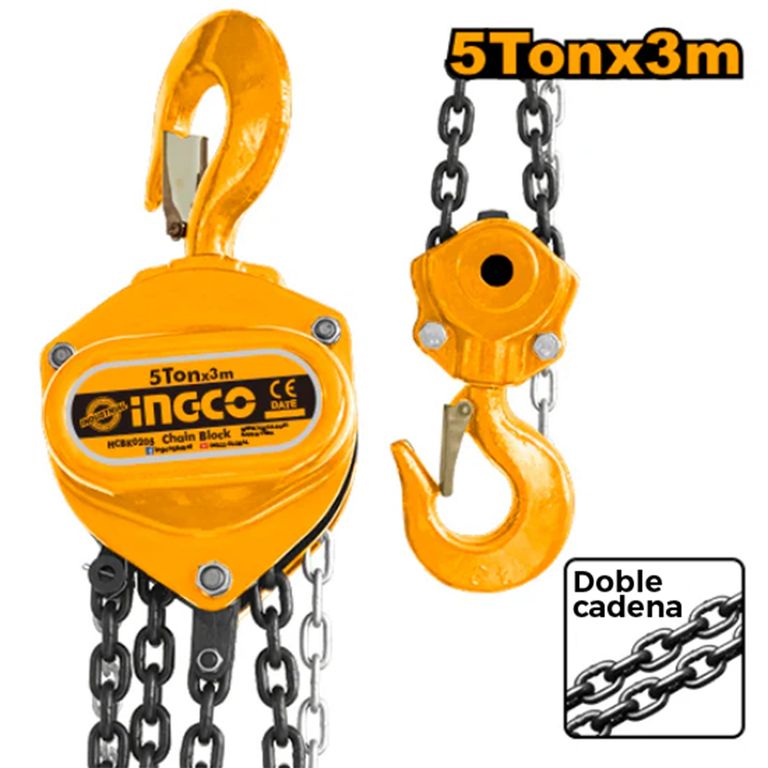TECLE CON CADENA DE 5 TONELADAS INGCO HCBK0205 INGCO TOOLS | Falabella Perú