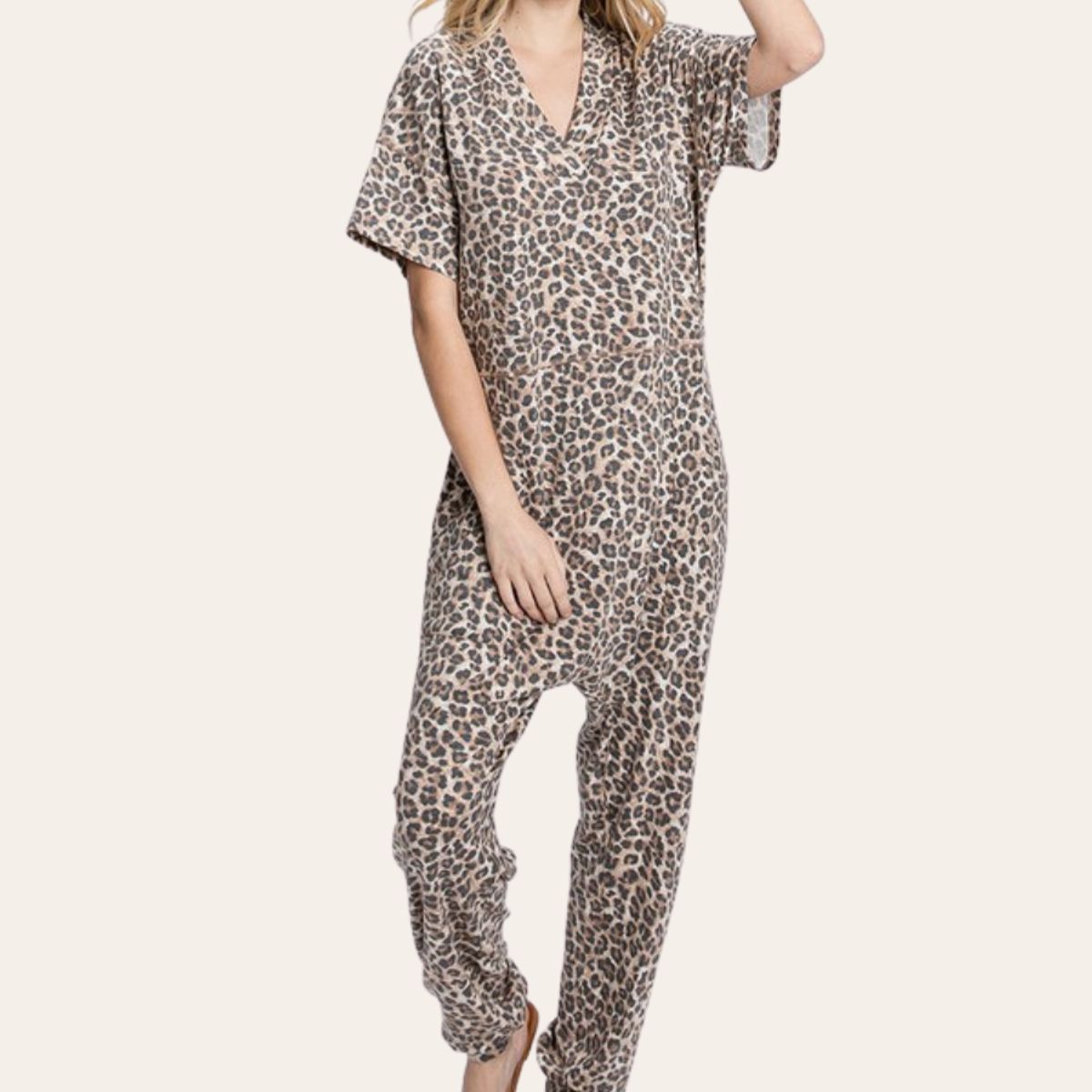 ENTERIZO ANIMAL PRINT RELAJADO MUJER - MARRON MARTINELA | falabella.com