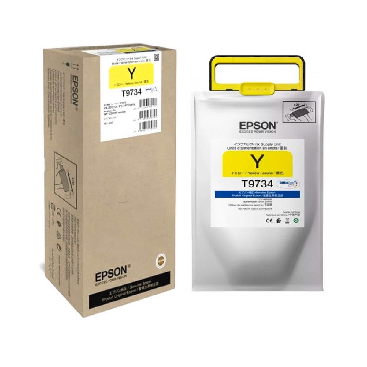 Tinta Epson T973 Amarillo Workforce WF-C860, WF-C869 Original - 192ml ...