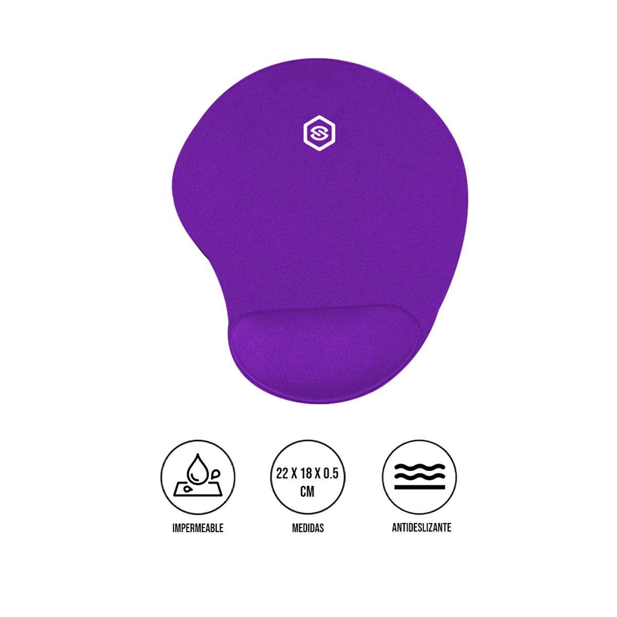 Mouse Pad Ergonómico Con Descansador MPB-01 Morado S&T | falabella.com