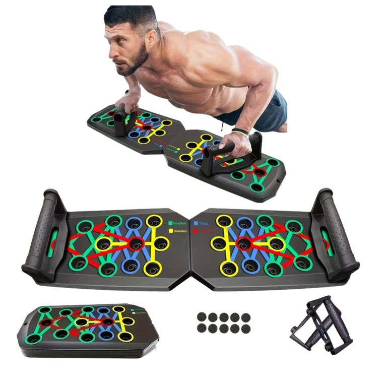 Tablero Flexiones Push Up Multifuncional Planchas Pecho Gym Sistema de ...