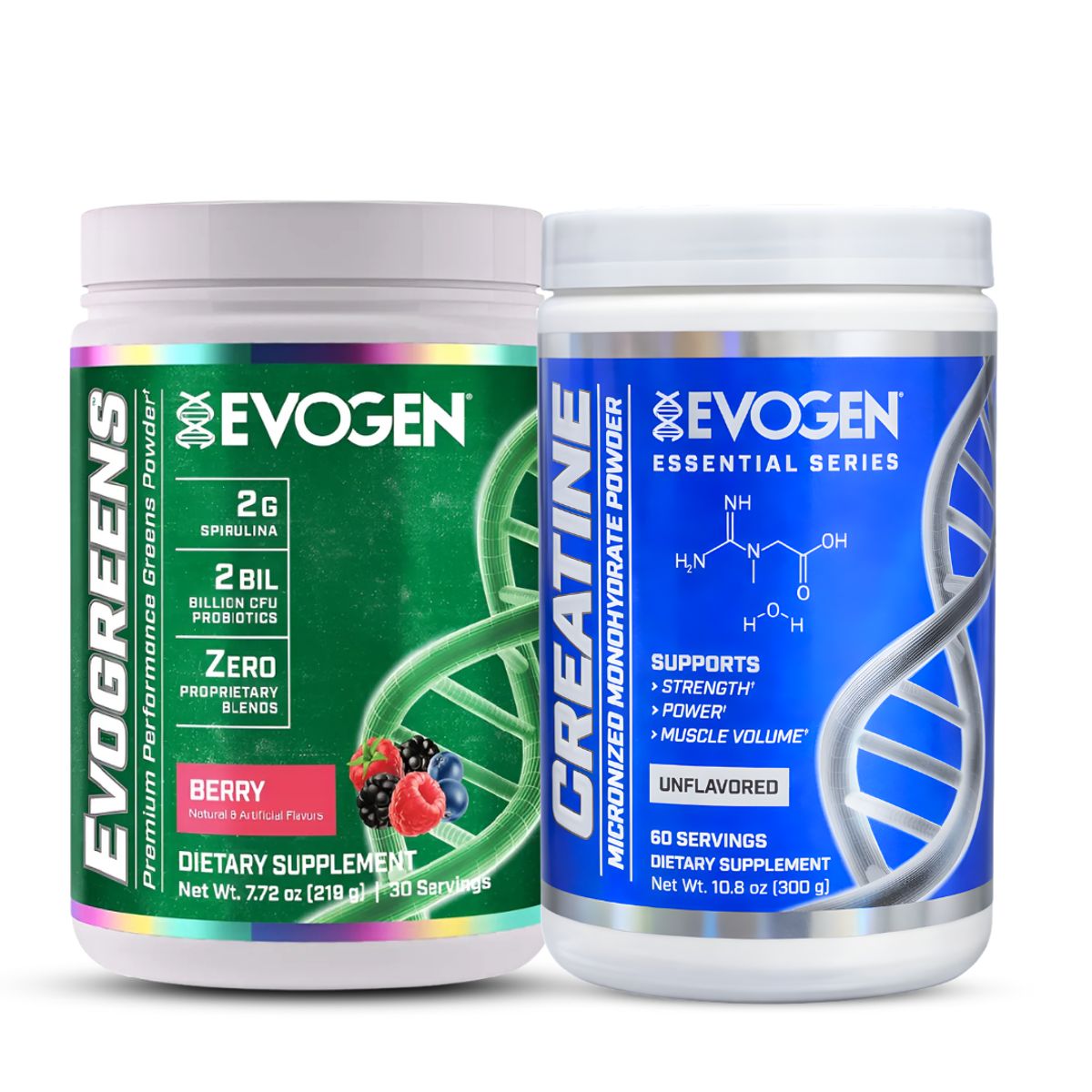 Creatina Evogen 300 g - Creatina Monohidratada + Evogreens Jugos Verdes ...