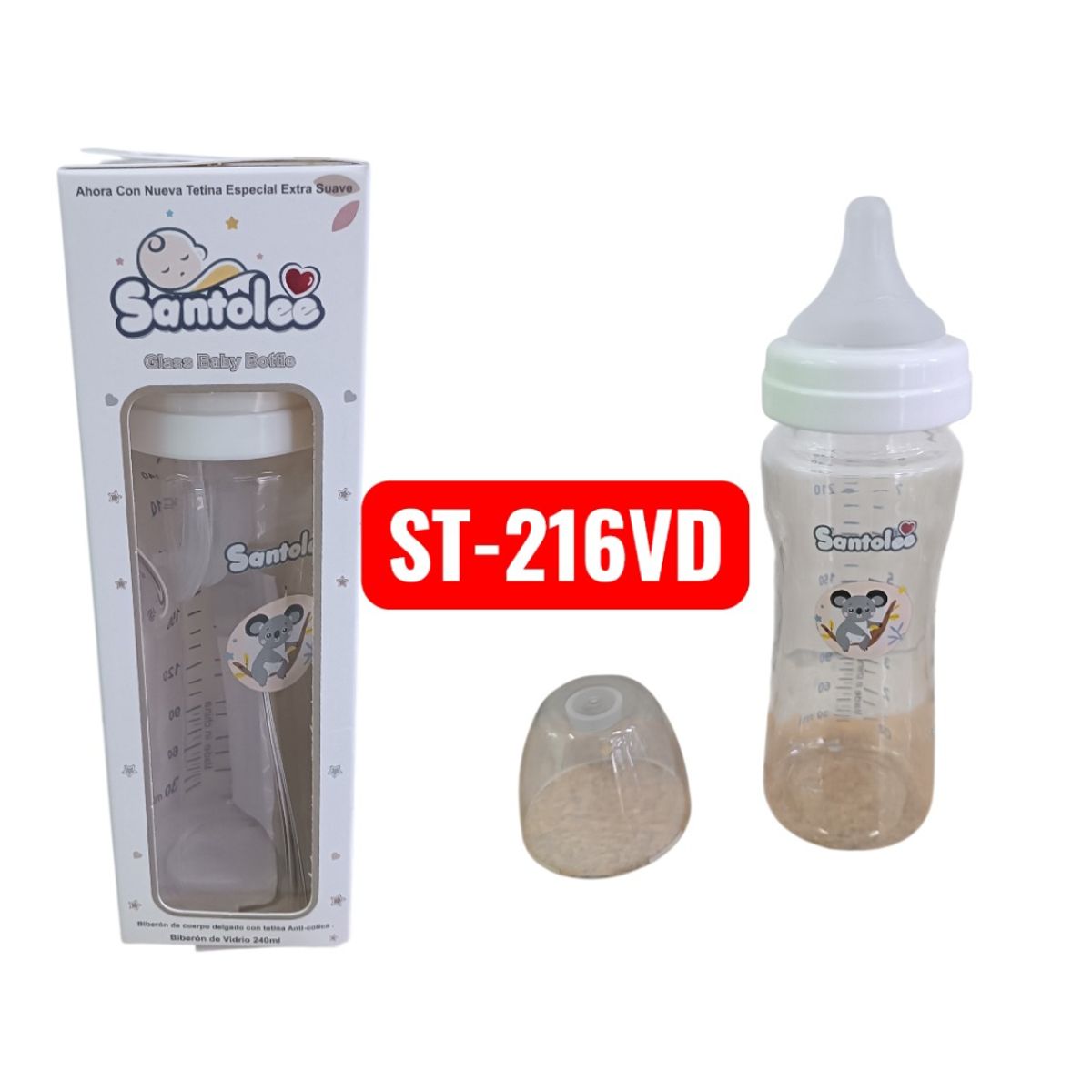 Biberon Santole Natural 80 Onzas Vidrio 1M+ Original SANTOLEE ...