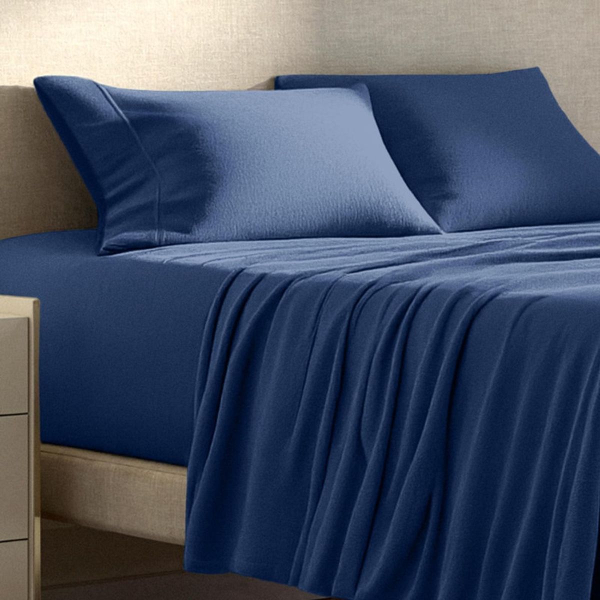 Juego de Sábanas Micropolar Azul Marino Premium - Fabitex GENERICO ...