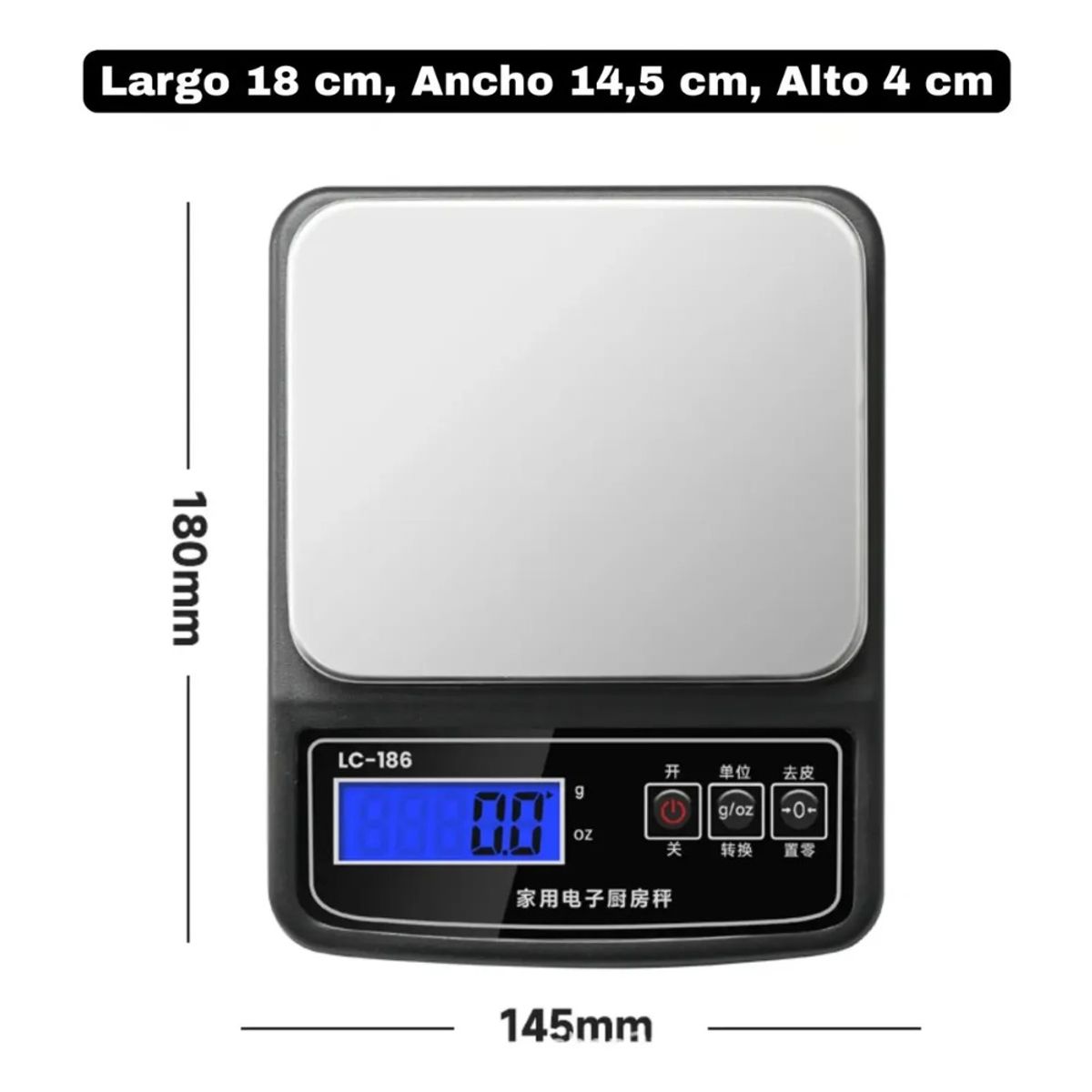 Balanza Digital Cocina 5kg Alta Precisión Acero Inoxidable GENERICO ...