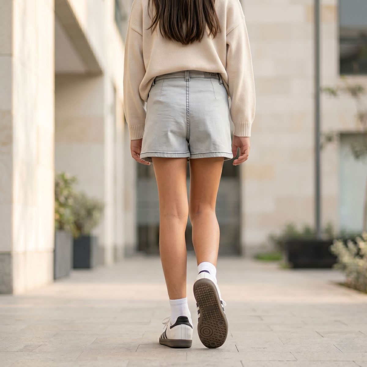 Falda Short Denim Gris Niña GENERICO | Falabella Perú