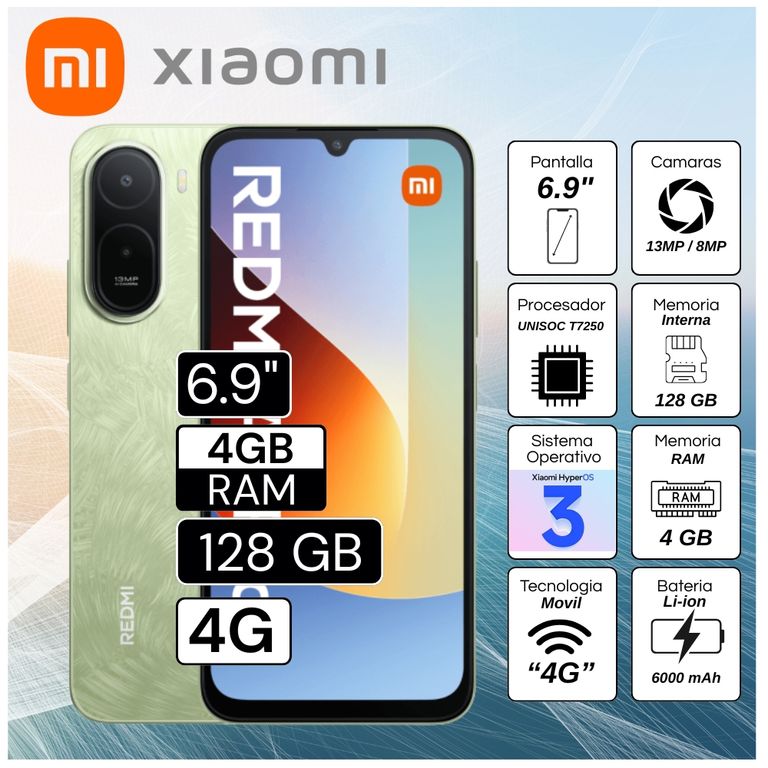Celular Xiaomi Redmi A7 Pro 6.9" Pulg. 4GB RAM 128GB Xiaomi HyperOS 3 ...