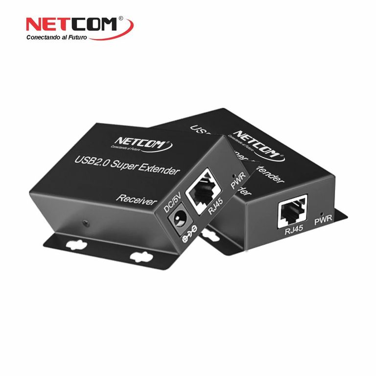 Kit Extensor USB 2.0 de 4 Puertos por Cable de Red RJ45 hasta 60 Metros ...