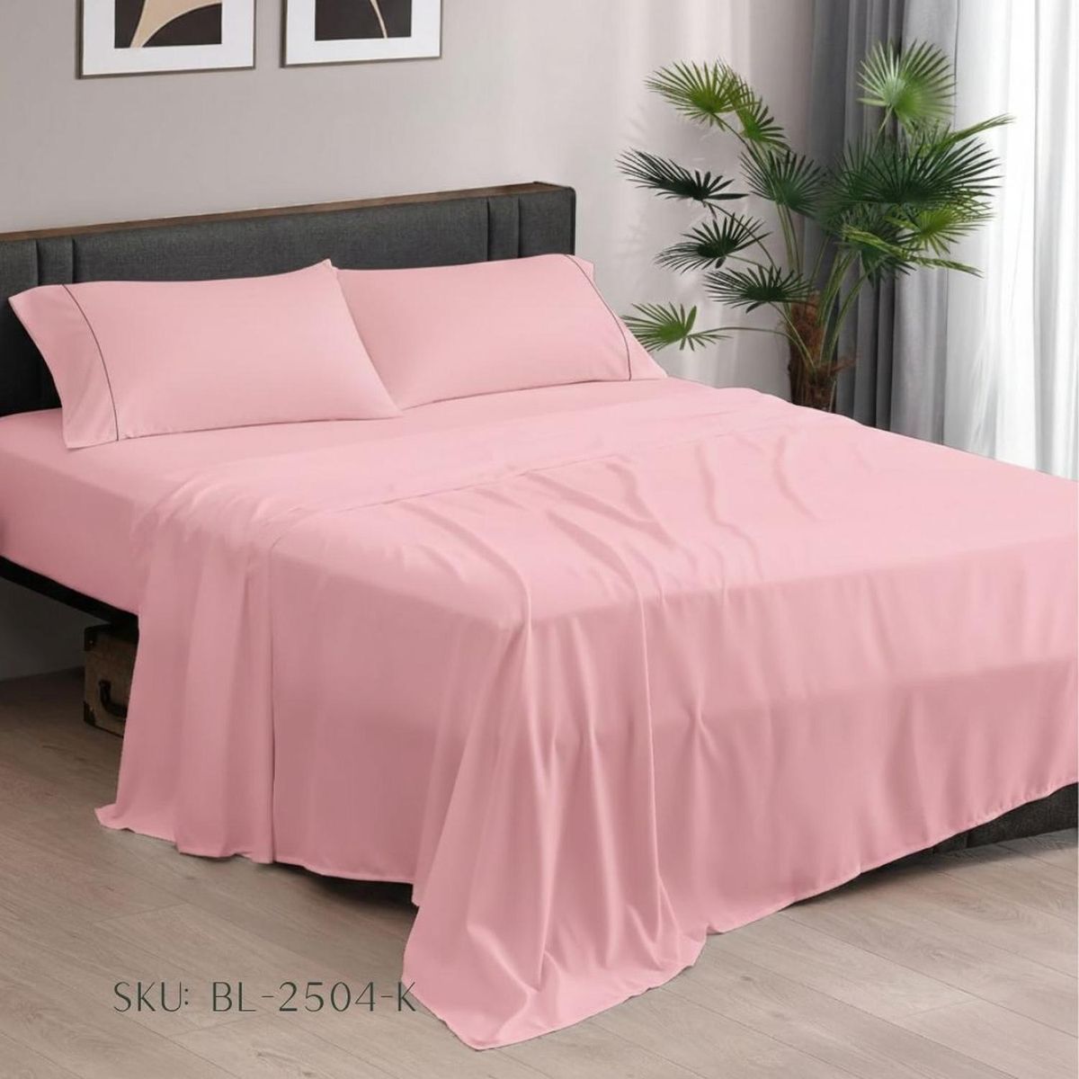 Sábana 600 Hilos Algodón Egipcio - Queen - Rosa GENERICO | Falabella Perú