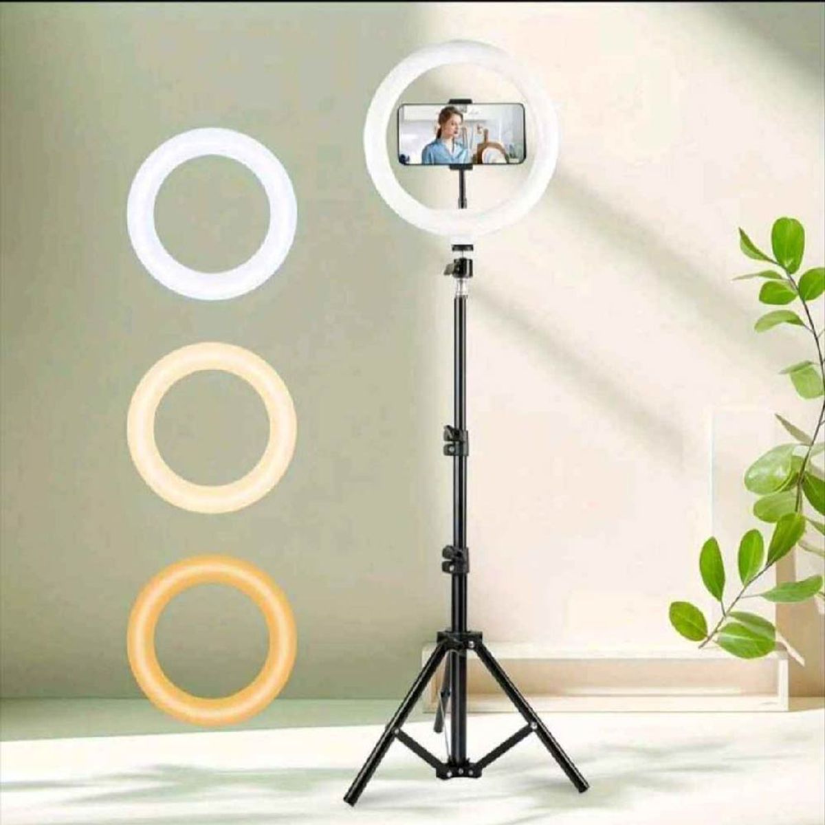 Aro LED de 26 cm con Trípode y Soporte para Celular GENERICO ...
