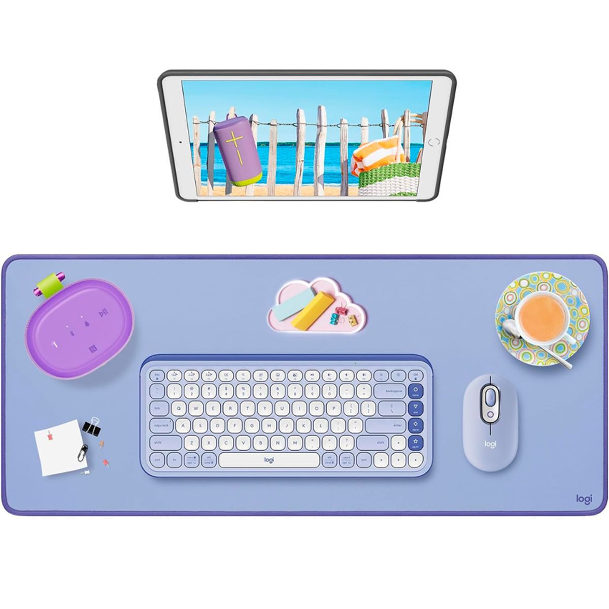 Mouse Pad Logitech Studio Series Lilac 700x300mm Anti Salpicaduras ...