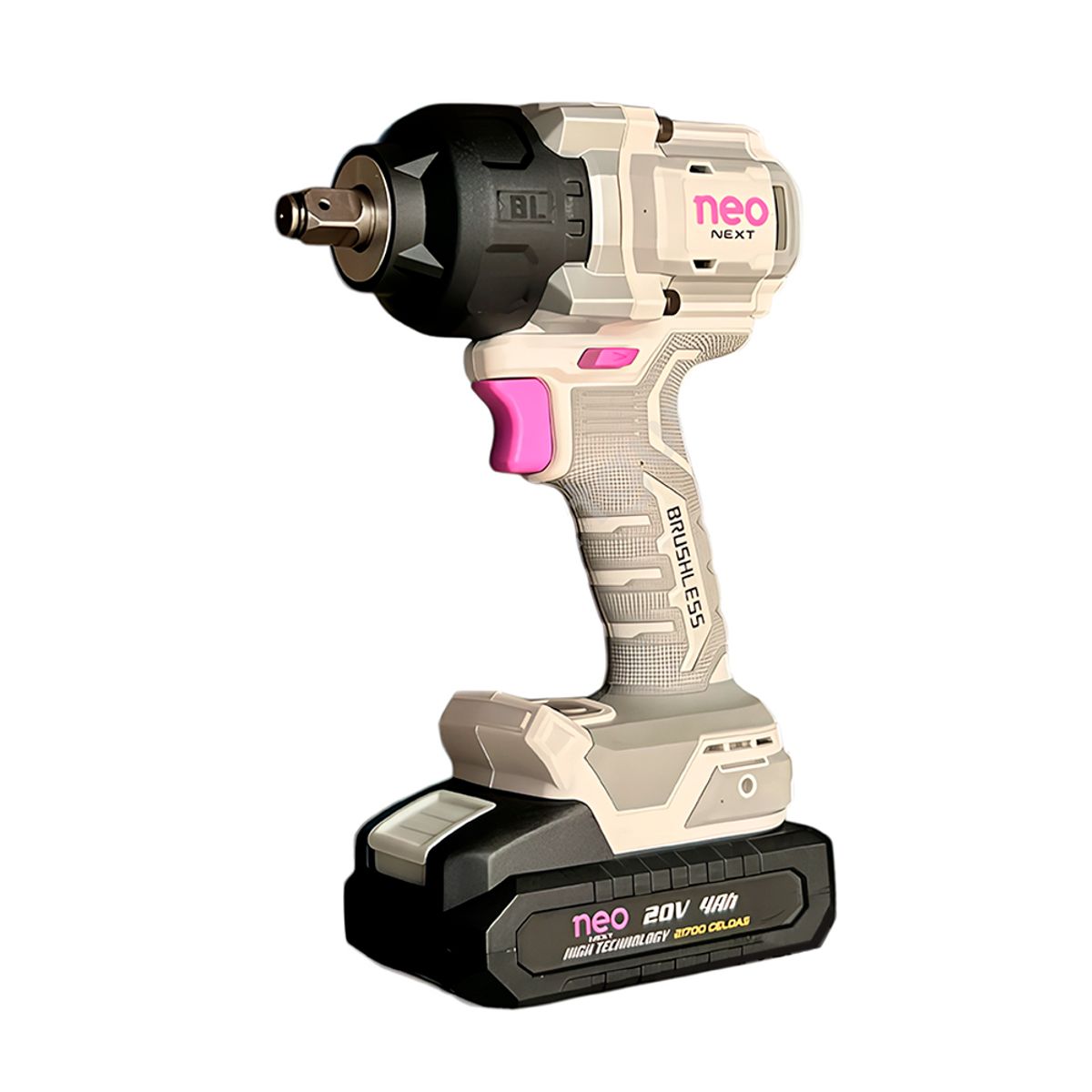 Llave de Impacto BL 20V 1000 Nm + 2 BAT 4H +Carg +Maleta NEO NEO ...