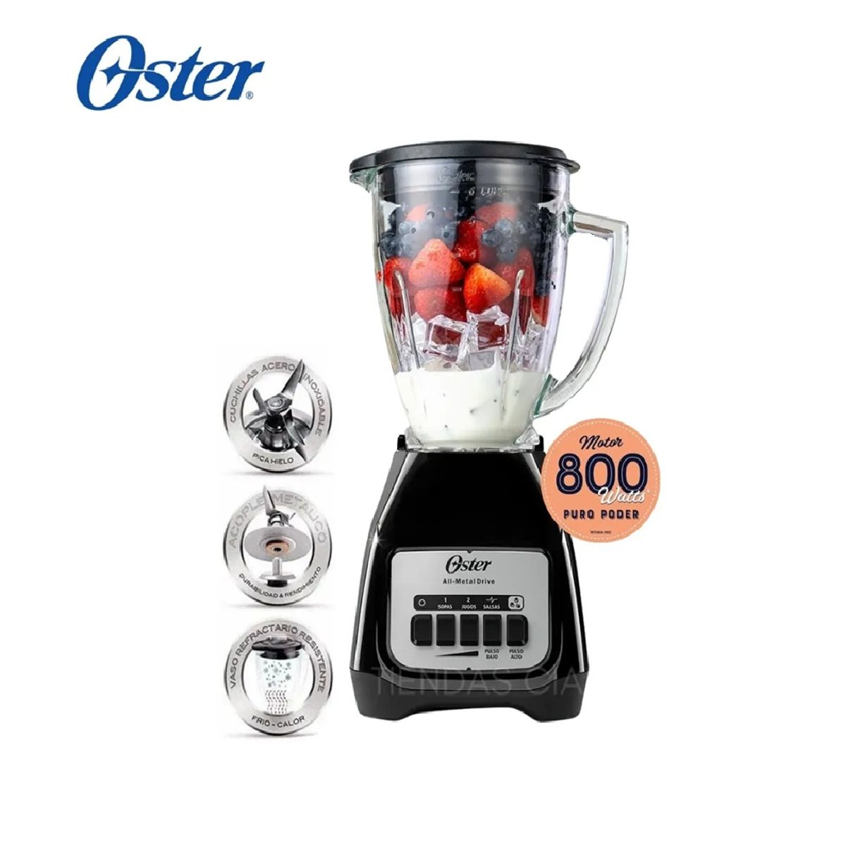 COMBO OSTER 6 EN 1: LICUADORA 1.5 L + FREIDORA DE AIRE + HERVIDOR 1.7 L ...