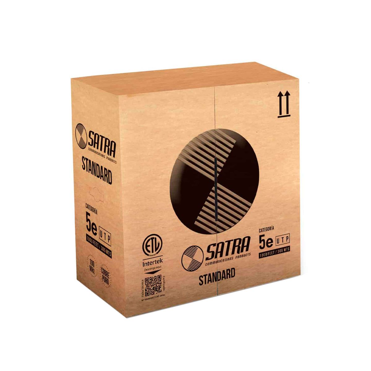 CABLE SATRA SOLIDO UTP CM 24AWG CAT5E 305 MTS ROLLO GRIS l PN 201013006 ...
