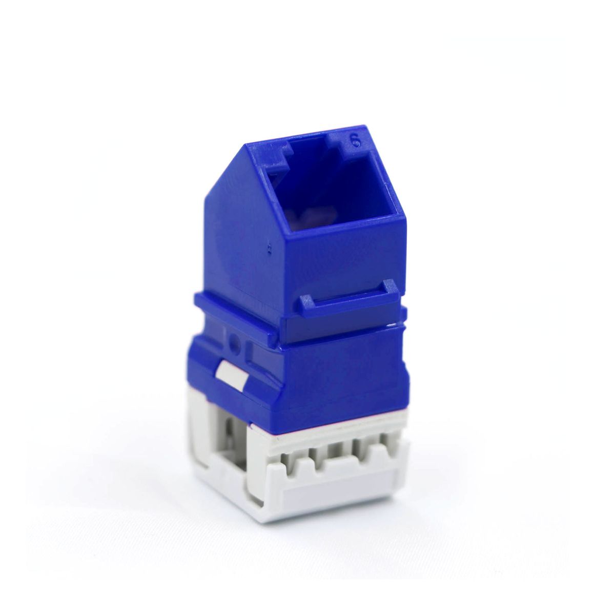 JACK SATRA ANGULAR CAT6 rj45 1gbps-10gbps COLOR AZUL l PN 102070004 ...