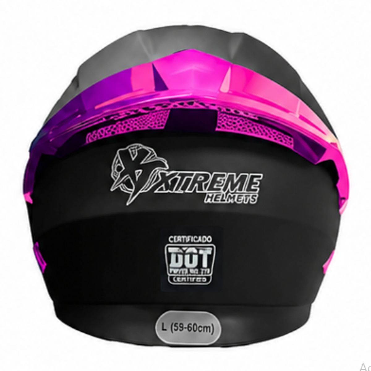 CASCO MOTO XTREME XT717 DOBLE VISOR NEGRO MATE REVO ROSADO ABIERTO CES ...
