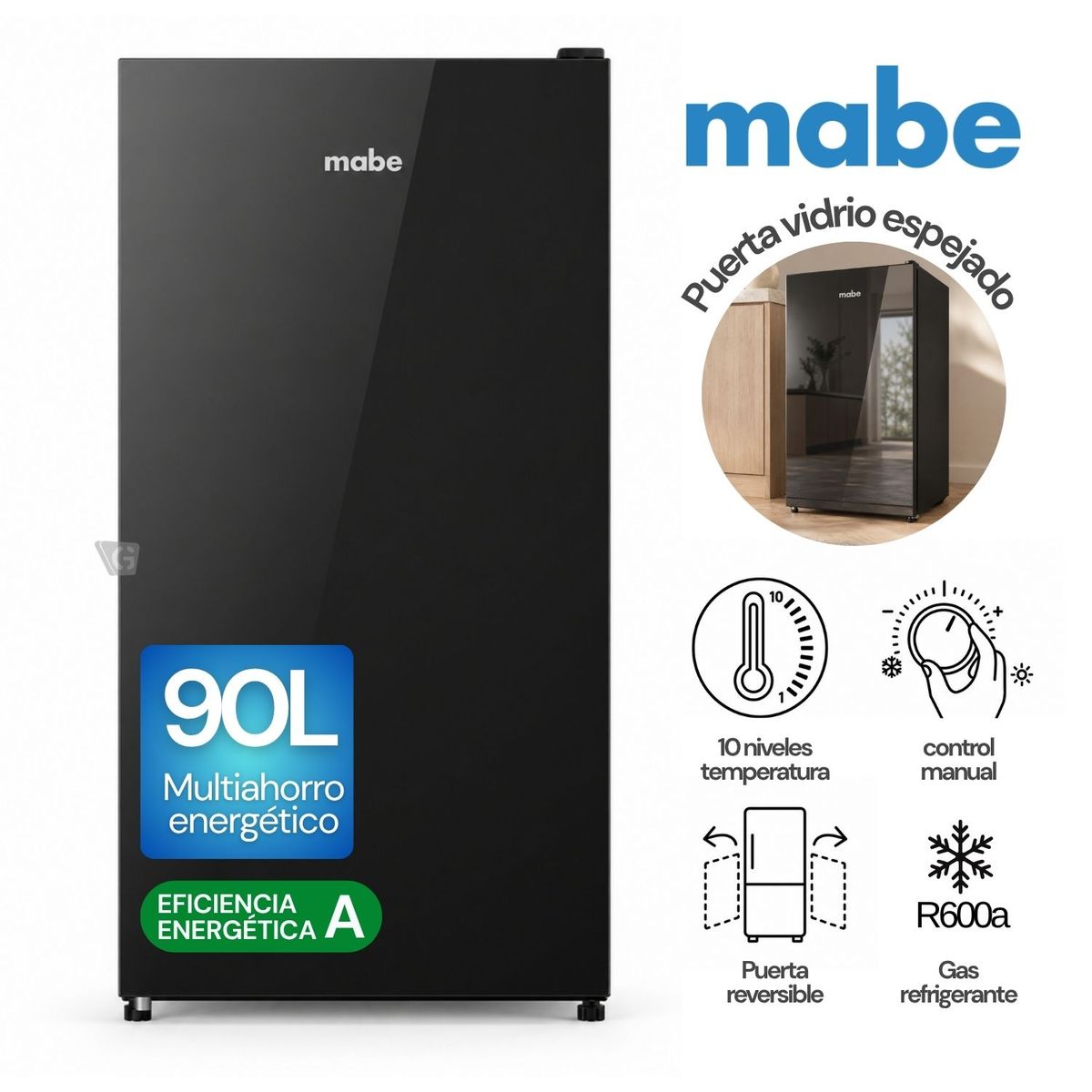 Frigobar de 90 L Negro Mabe - RMF04PV1 Mabe | Falabella Perú