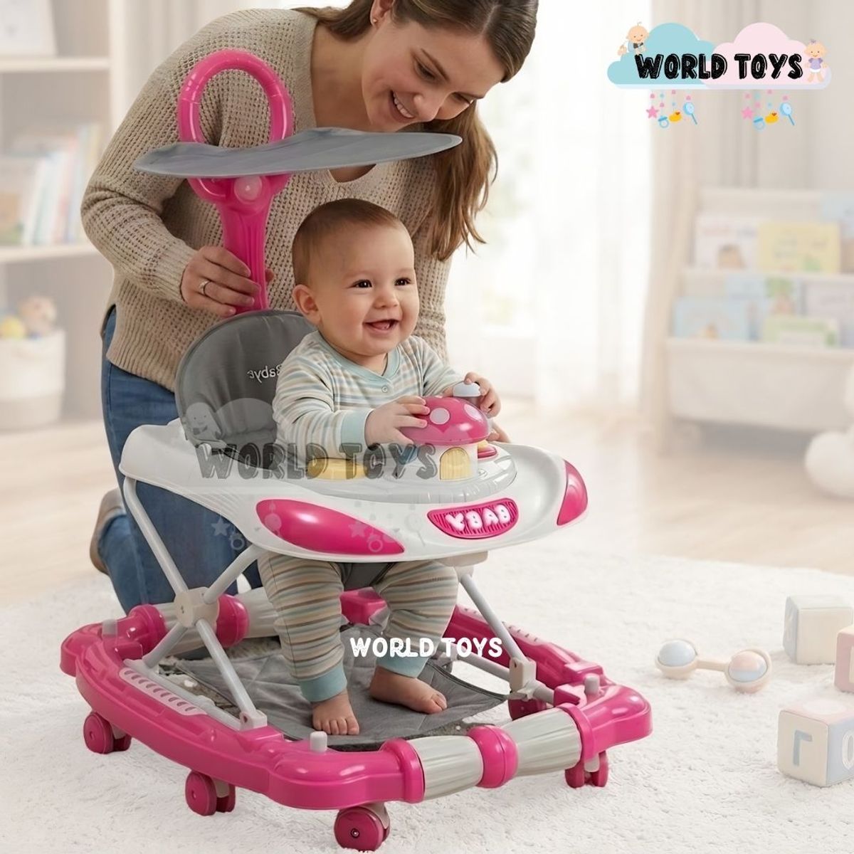 Andador con Tablero Didáctico «DONO» Edición Limitada Dark Pink Baby ...