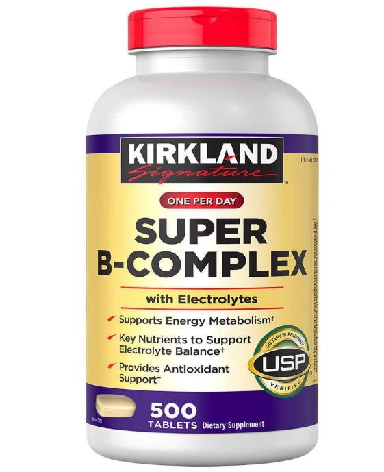 Super B Complex Complejo B 500 Tabletas Kirkland Usa GENERICO ...