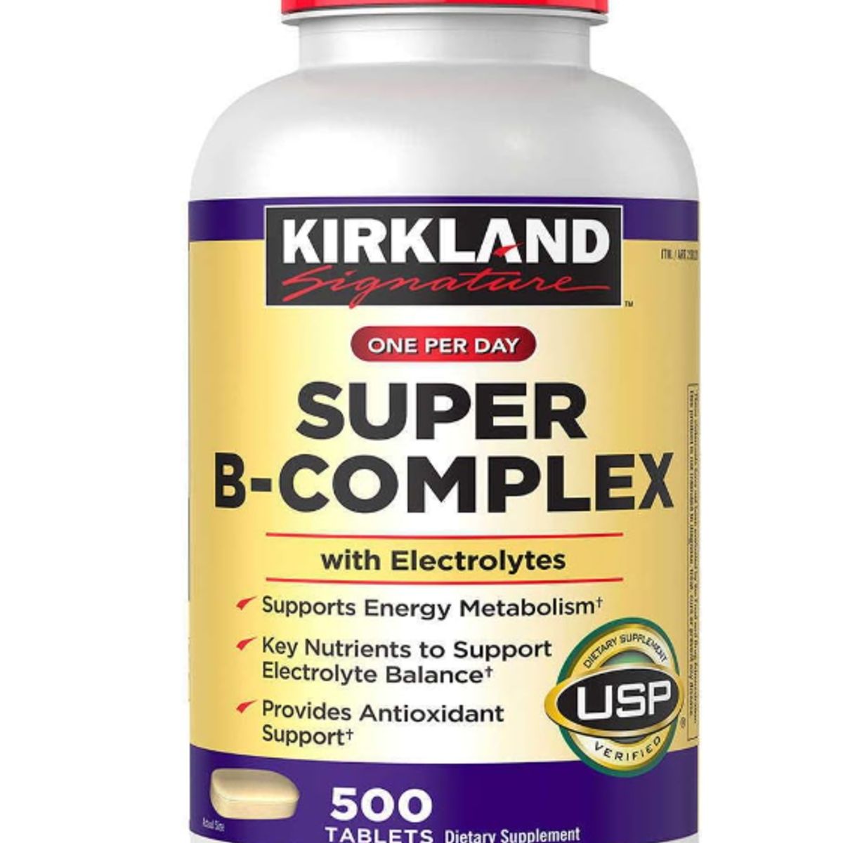 Super B Complex Complejo B 500 Tabletas Kirkland Usa GENERICO ...