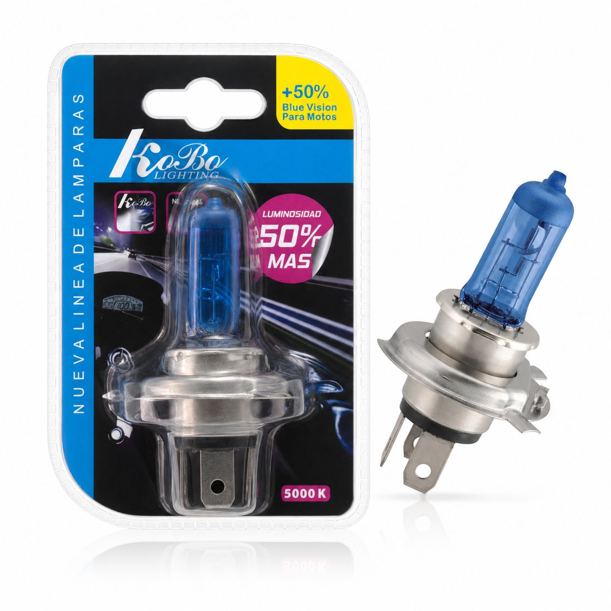 Foco H4 Para Moto Blue Vision Blanco Frío 35W OEM | Falabella Perú