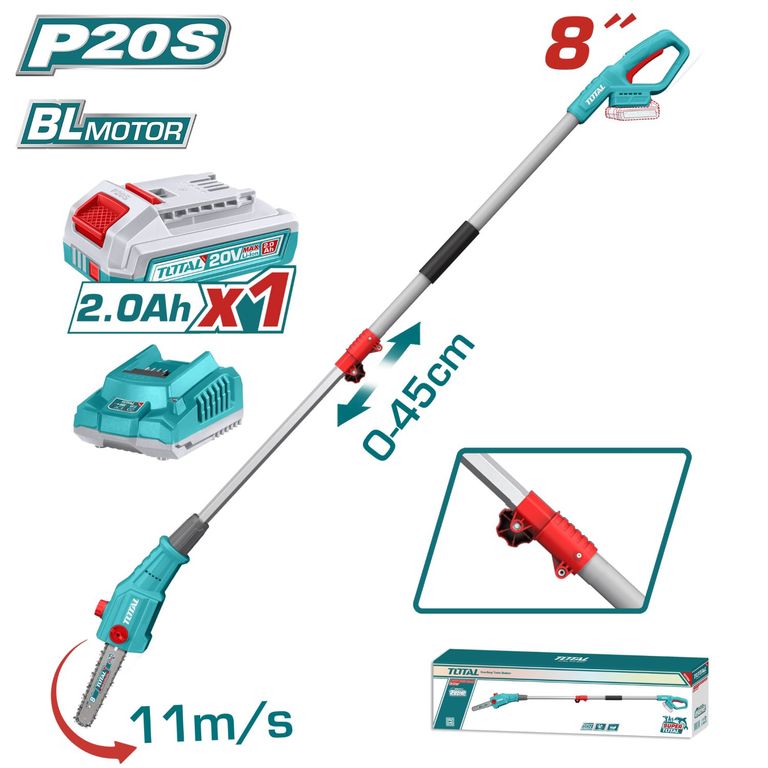 DESMALEZADOR PARA RAMAS ALTAS 8 PULGADAS 20V CON BATERIAS Y CARGADOR ...